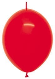 6" Fashion Red Link o loon - Hico Balloons