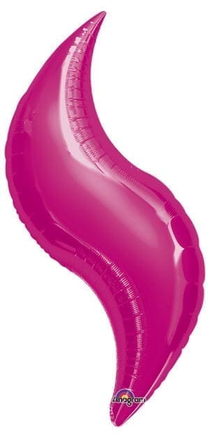 19" Super Shape Fuchsia Curve - Hico Balloons
