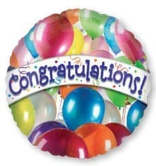 18" Congratulations Balloons - Hico Balloons